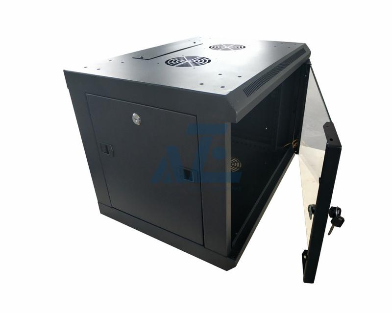 9U 600mmW x 600mmD Single Section Wall Mount Rack Cabinet | AZE